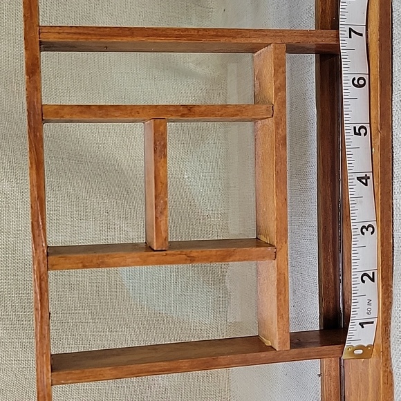 Accents | Vintage Wooden Miniature Display Shelf With Glass Back | Poshmark
